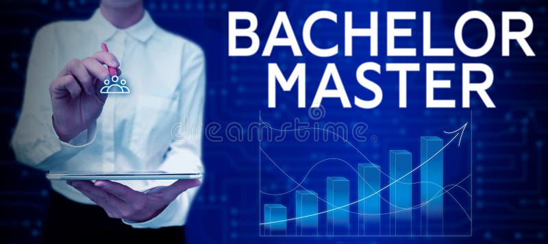 Writing Displaying Text Bachelor Master. Word Written on an Advanced ... Writing Displaying Text Bachelor Master. Word Written on an Advanced ...