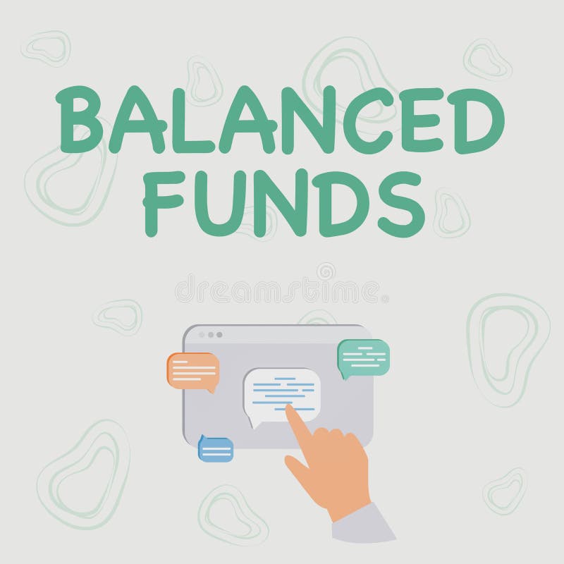 Writing Displaying Text Balanced Funds. Internet Concept Hybrid Mutual ...