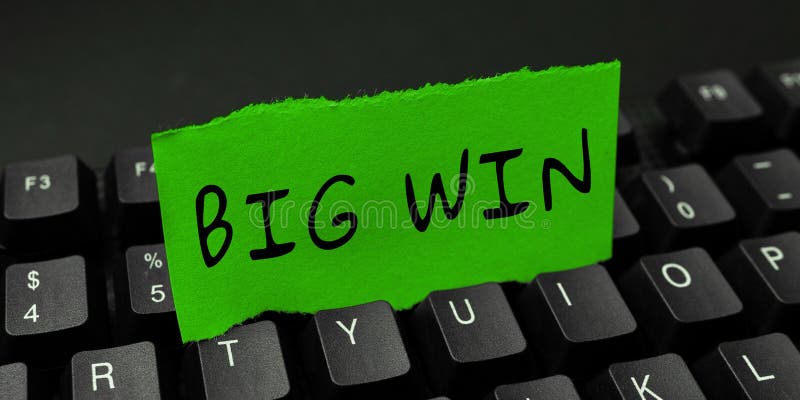 Writing Displaying Text Big Win. Business Overview Having Won an ... Writing Displaying Text Big Win. Business Overview Having Won an ...
