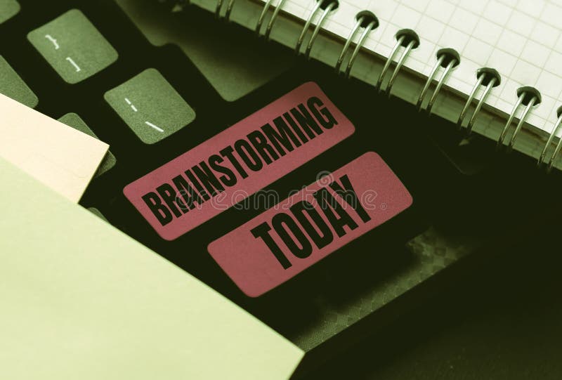 Writing Displaying Text Brain Storming. Business Approach Stimulating ...