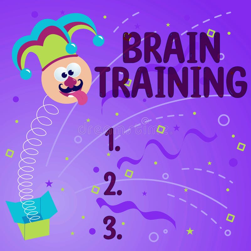 Writing Displaying Text Brain Training. Word for Mental Activities To ...