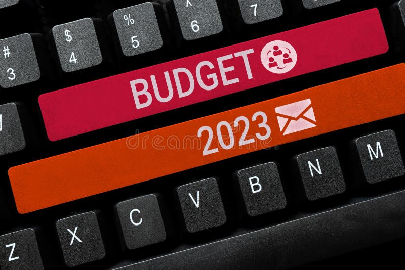 Writing Displaying Text Budget 2023. Word for Estimate of Income and ... Writing Displaying Text Budget 2023. Word for Estimate of Income and ...