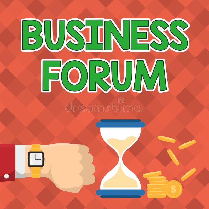 Writing Displaying Text Business Forum. Business Concept Place in Which ...