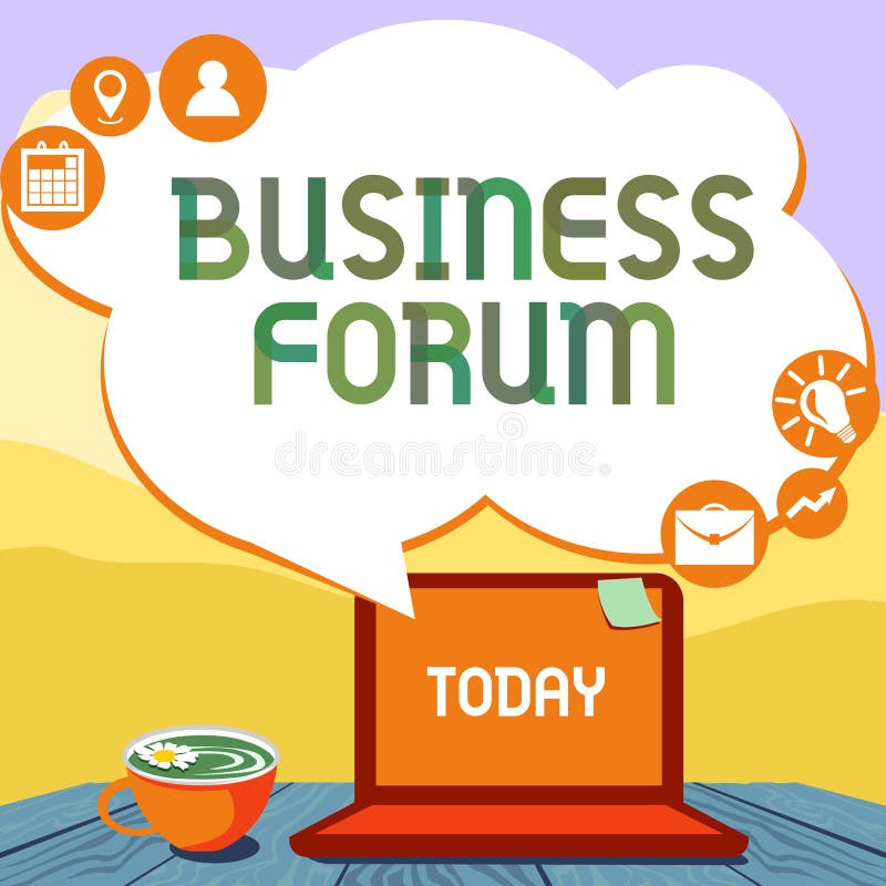 Writing Displaying Text Business Forum. Word Written on Place in Which ...