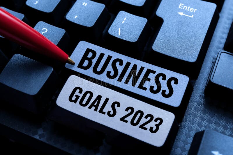 Text Caption Presenting Business Goals 2023. Word for Setting Higher ...