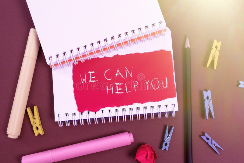 Handwriting Text we Can Help You. Conceptual Photo Support Assistance ...