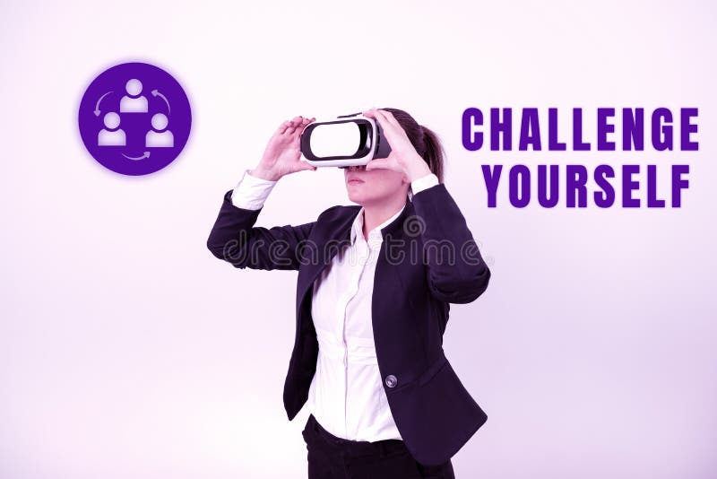 Writing Displaying Text Challenge Yourself. Concept Meaning Overcome ...