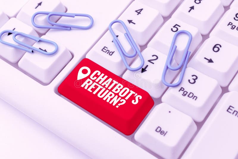 Writing Displaying Text Chatbot S Is Return Question Business Concept Program That Communicate