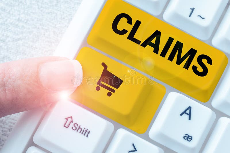 Writing Displaying Text Claims. Word Written on State or Assert that ...