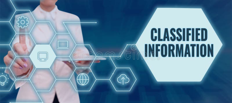 Text Sign Showing Classified Information. Conceptual Photo Sensitive ...
