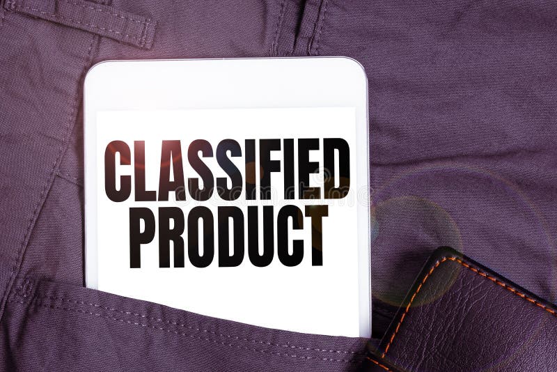 Writing Displaying Text Classified Product. Internet Concept Sensitive ... Writing Displaying Text Classified Product. Internet Concept Sensitive ...