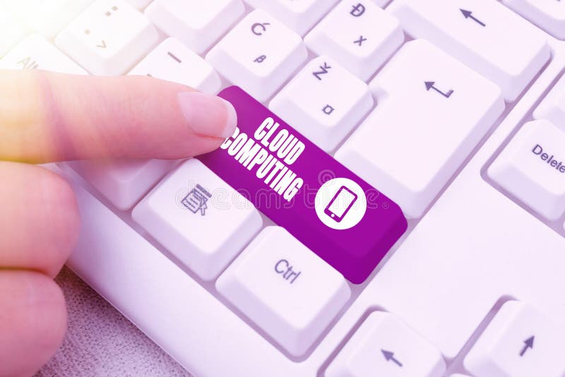 Hand Writing Sign Cloud Computinguse A Network Of Remote Servers Hosted On The Internet