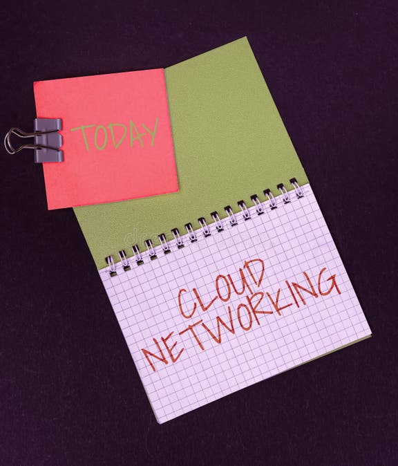Writing Displaying Text Cloud Networking. Internet Concept is Term Describing Access of ...