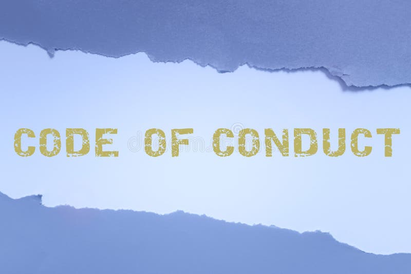Writing Displaying Text Code of Conduct. Business Overview Set of ... Writing Displaying Text Code of Conduct. Business Overview Set of ...
