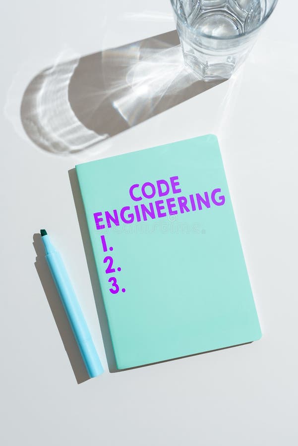 Writing Displaying Text Code Engineering. Word Written on Significant ...