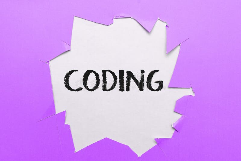 Writing Displaying Text Coding Business Concept Assigning Code To Something For Classification