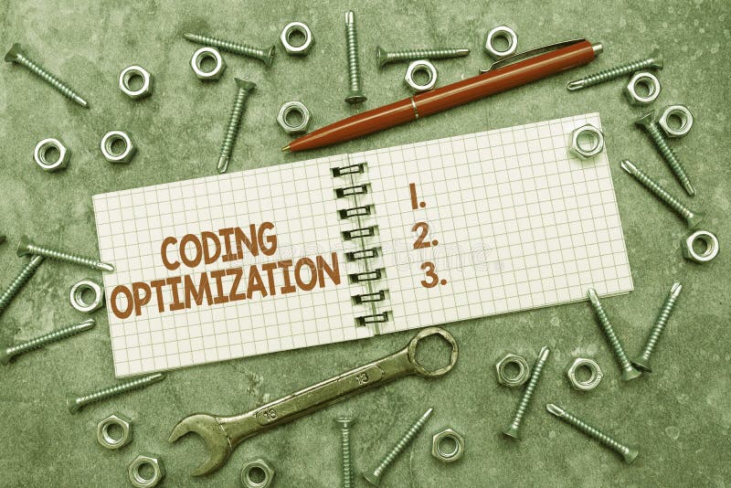 Writing Displaying Text Coding Optimization Business Concept Method Of Code Modification To
