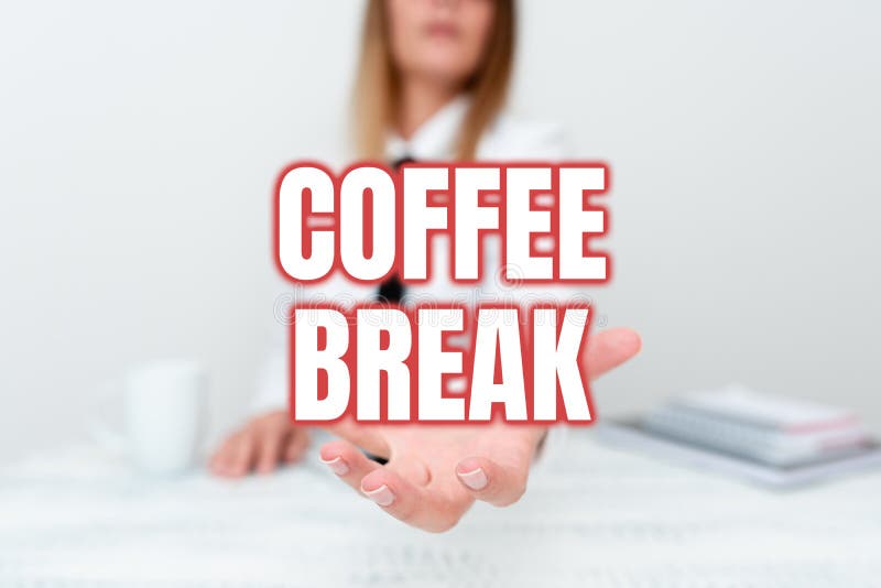 Writing Displaying Text Coffee Break. Business Overview Short Time ...