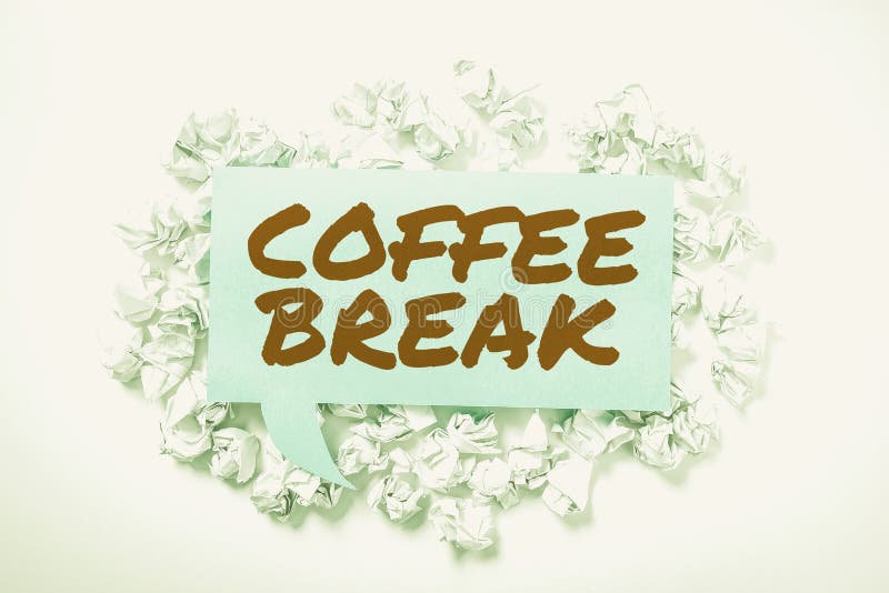 Writing Displaying Text Coffee Break. Business Overview Short Time ...