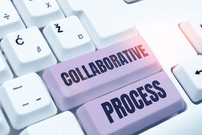 Writing Displaying Text Collaborative Process. Internet Concept People ...