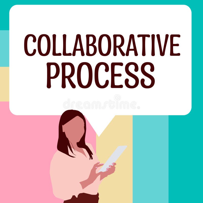 Writing Displaying Text Collaborative Process. Word Written on People ...