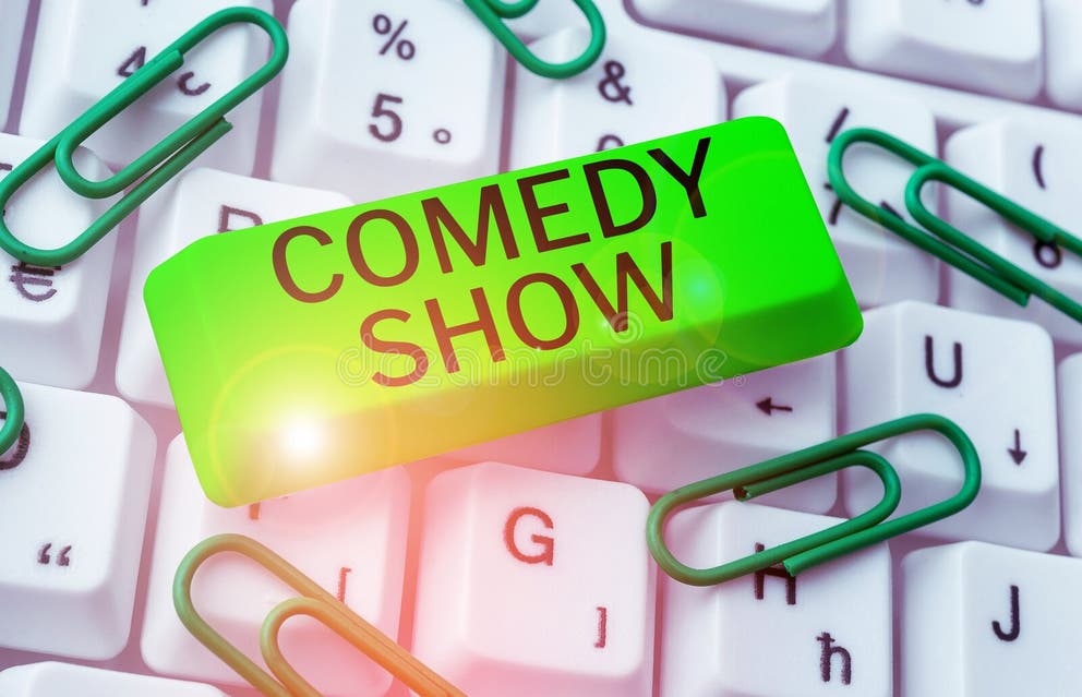 Writing Displaying Text Comedy Show. Word for Funny Program Humorous ...