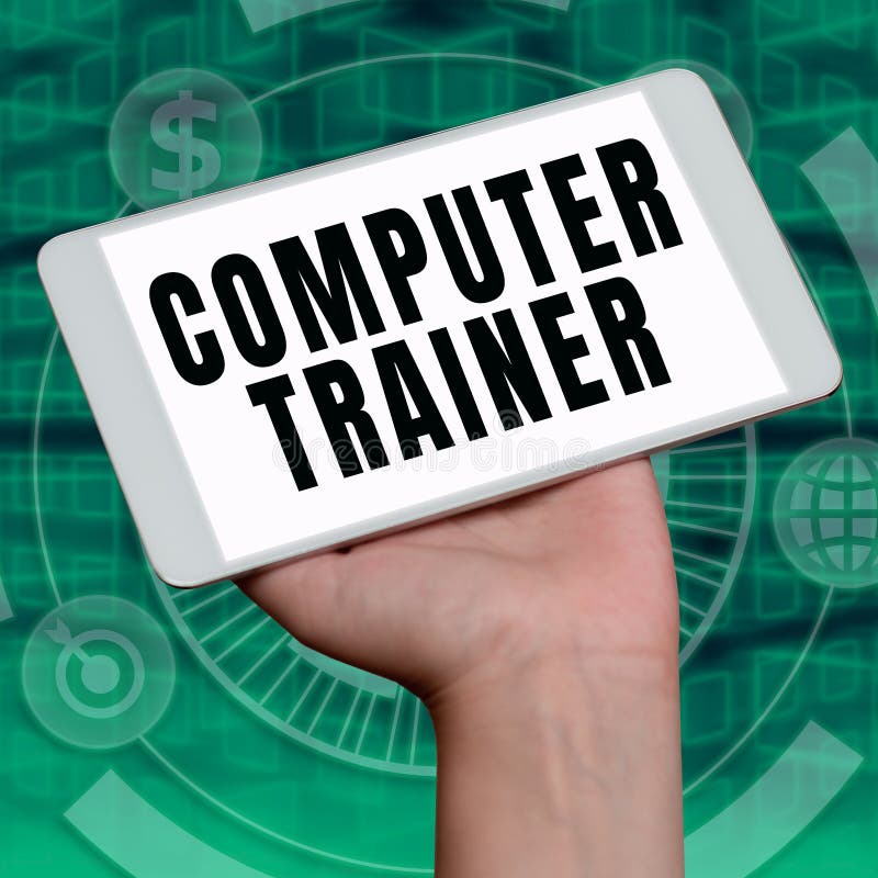 Writing Displaying Text Computer Trainer. Internet Concept ... Writing Displaying Text Computer Trainer. Internet Concept ...