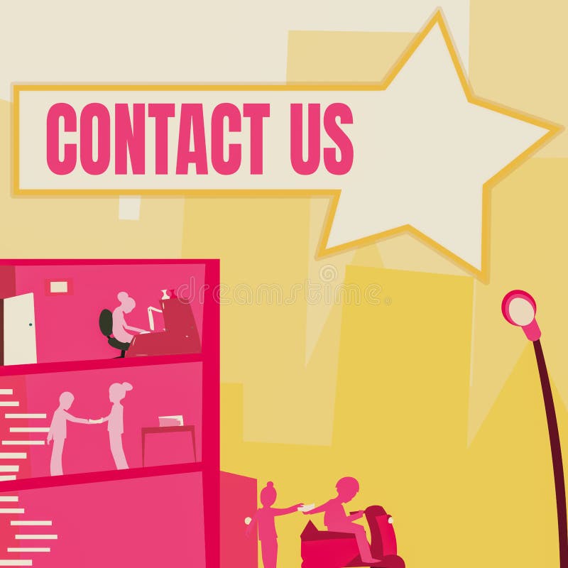 Writing Displaying Text Contact Us. Business Concept Group of Person ...