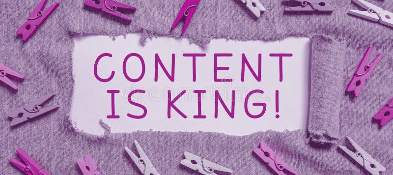 Writing Displaying Text Content is King. Concept Meaning Marketing ... Writing Displaying Text Content is King. Concept Meaning Marketing ...