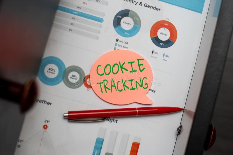 Writing Displaying Text Cookie Tracking. Business Showcase Data Stored ...