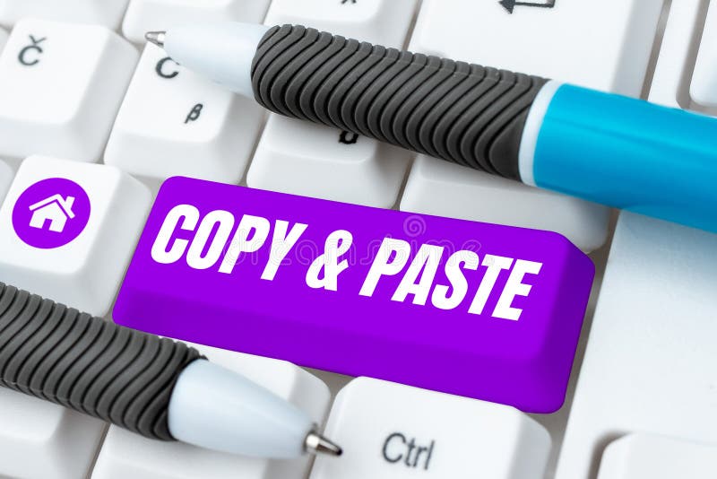 Writing Displaying Text Copy Paste. Business Approach an Imitation ...