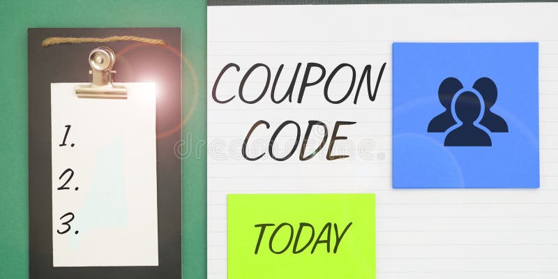 Writing Displaying Text Coupon Code. Conceptual Photo Ticket or ...