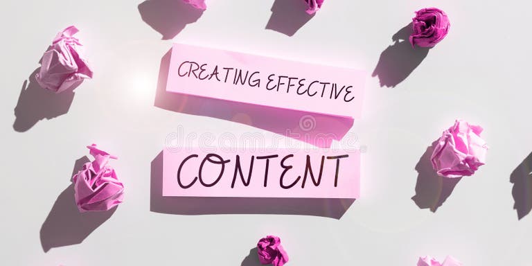 Hand Writing Sign Creating Effective Content. Business Approach ...