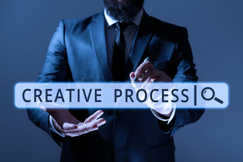 Sign Displaying Creative Process. Business Idea Connecting Ideas into ...