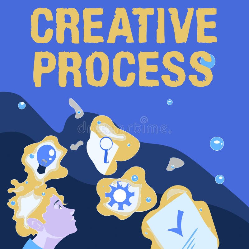 Hand Writing Sign Creative Process. Business Showcase Act of Making New ...