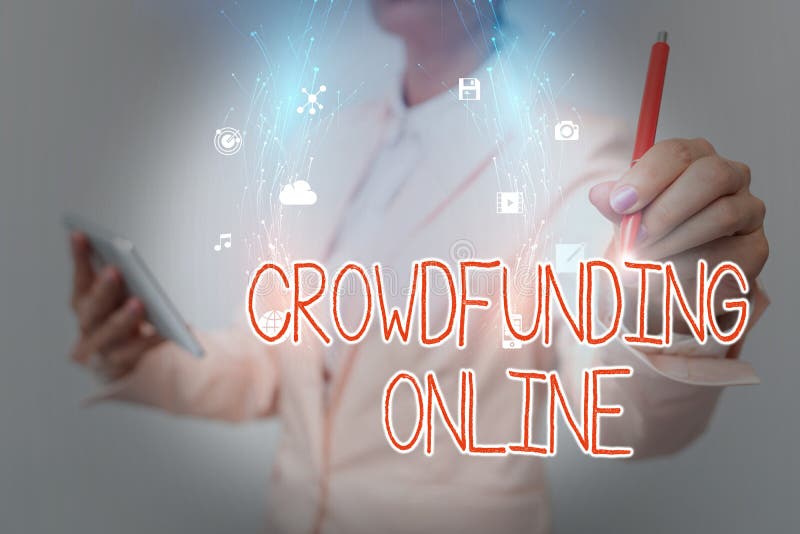 Writing Displaying Text Crowdfunding Online. Internet Concept Raising ... Writing Displaying Text Crowdfunding Online. Internet Concept Raising ...