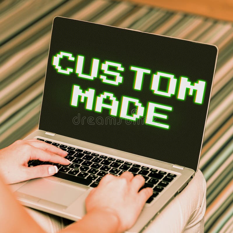 Conceptual Caption Custom Made. Business Concept Personalized Object ...