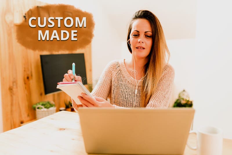 Text Showing Inspiration Custom Made. Business Concept Personalized ...