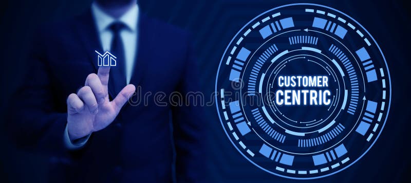 Handwriting Text Customer Centric. Business Overview Process of Looking ...