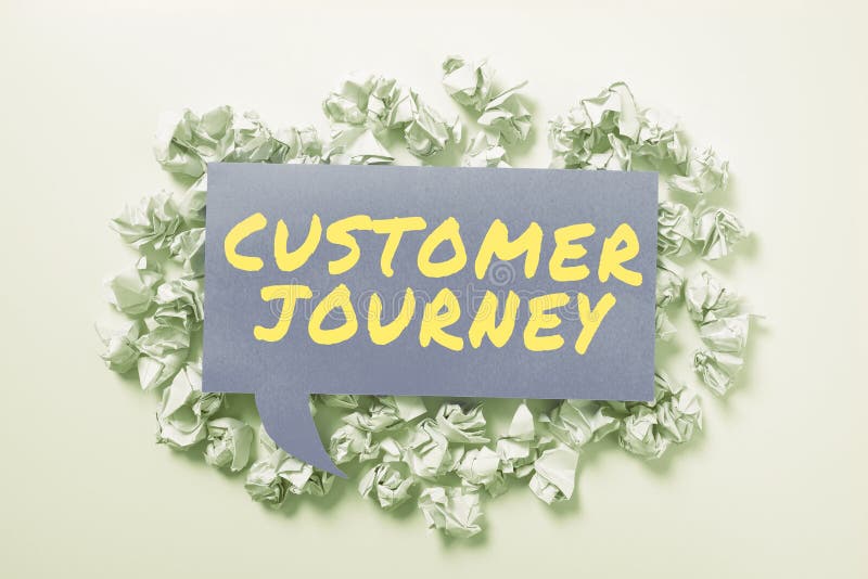 Writing Displaying Text Customer Journey. Business Concept Complete ...