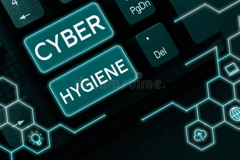 Conceptual Caption Cyber Hygiene. Business Concept Steps that Computer ... Conceptual Caption Cyber Hygiene. Business Concept Steps that Computer ...