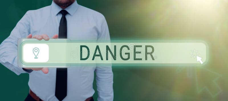 Hand Writing Sign Danger. Business Concept General Word for Liability ...