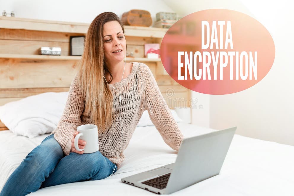 Writing Displaying Text Data Encryption. Business Showcase Symmetrickey ...