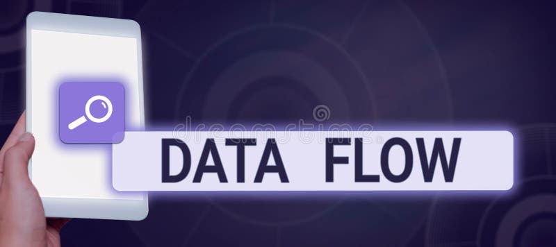 Conceptual Display Data Flow. Internet Concept the Movement of Data through a System Comprised ...