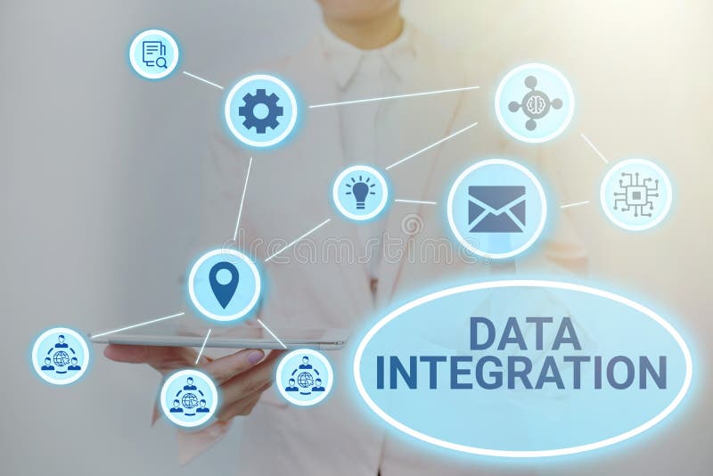 Writing Displaying Text Data Integration. Business Idea Combination of ...