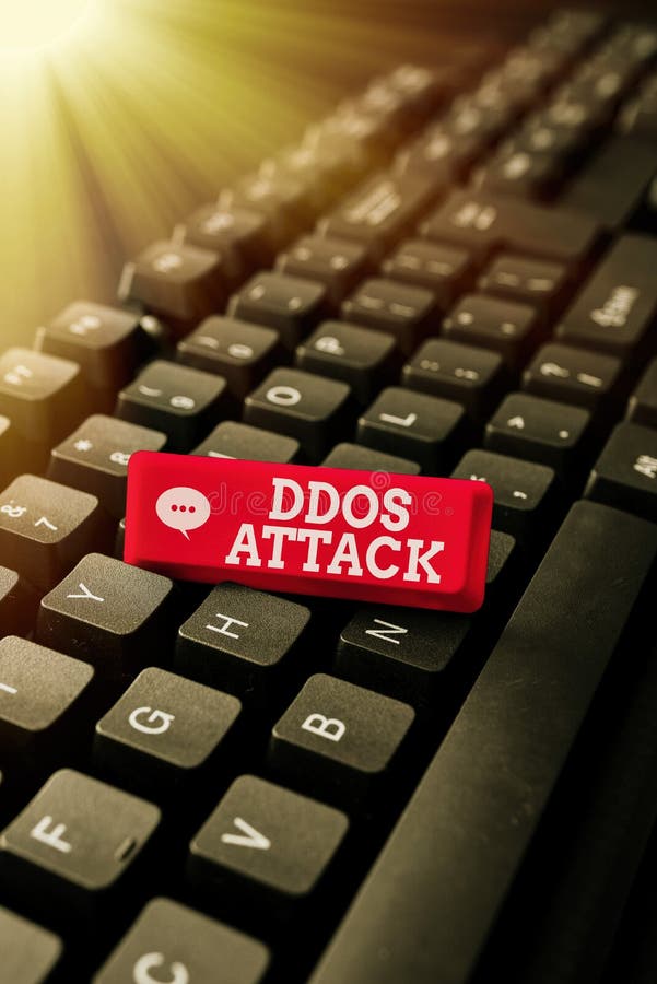 Writing Displaying Text Ddos Attack. Concept Meaning Disturbed Access ...