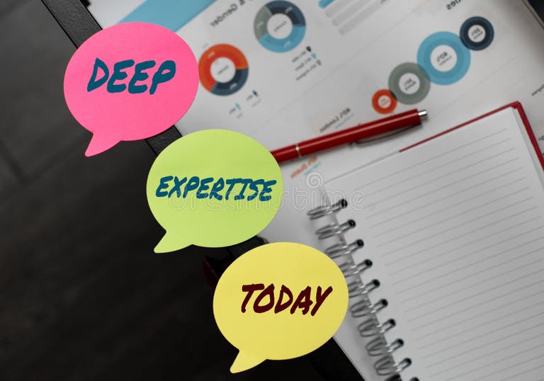 Sign Displaying Deep Expertise. Internet Concept Great Skill or Broad ...