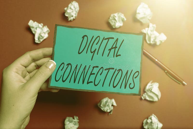 Writing Displaying Text Digital Connections. Business Concept The ... Writing Displaying Text Digital Connections. Business Concept The ...