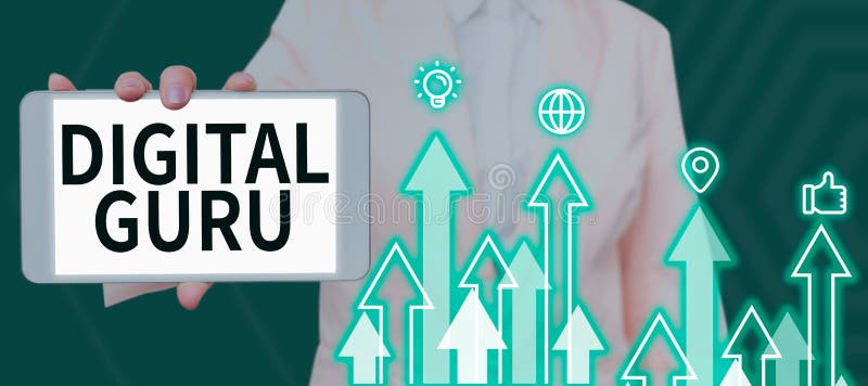 Writing Displaying Text Digital Guru. Concept Meaning Teacher and ...