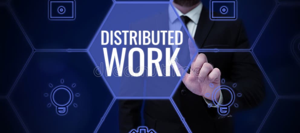 Writing Displaying Text Distributed Work. Internet Concept Practiced by Enterprises Using ...